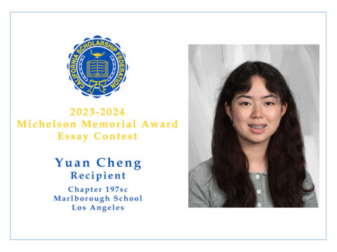 2023-2024 MICHELSON AWARD ESSAY CONTEST RECIPIENT – Yuan Cheng ...